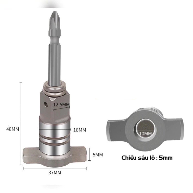 ĐẦU CHỮ T THAY THẾ CHO MÁY SIẾT BULONG 1/2 INCH 2 IN 1 -ĐẦU BULONG pin | Shopee Việt Nam