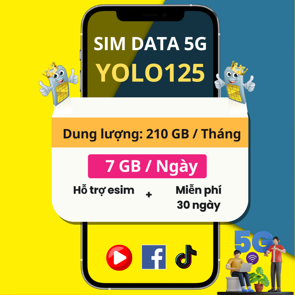 Sim Data Giá Rẻ Mỗi Ngày 7GB - 210Gb Trong 30 Ngày Tốc Độ Cao Của Vinaphone Có Hỗ trợ Esim ...