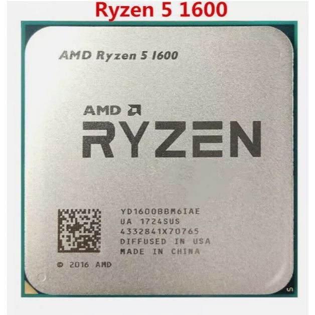 CPU AMD RYZEN 5 1600 (3.2GHz Up to 3.6GHz, AM4, 6 Cores 12 Threads ...