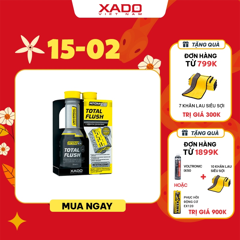 Phụ gia xúc rửa động cơ nhập khẩu cao cấp XADO Atomex Total Flush - Xado Store Offcial Vietnam ...