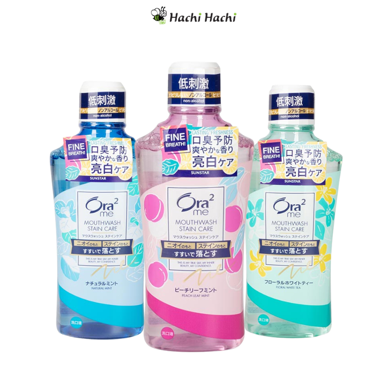 Nước súc miệng không cồn trắng răng, hơi thở thơm mát Nhật Bản Sunstar Ora2 Me Breath&Stain Care ...