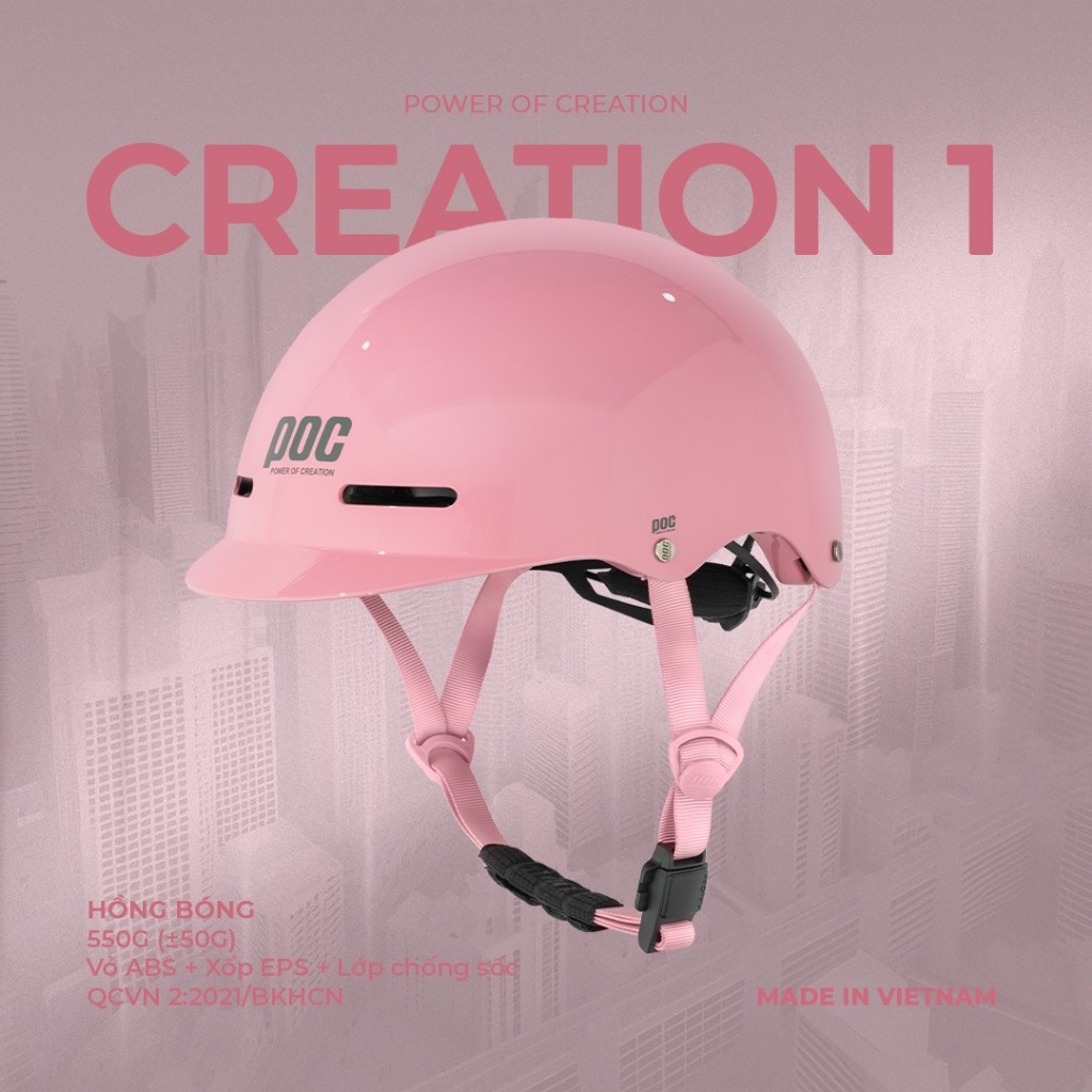 [Hỏa Tốc] Nón POC Đạt Chuẩn Đi Xe Máy P20 [ CREATION 2] Hồng Bóng Cao Cấp | Shopee Việt Nam