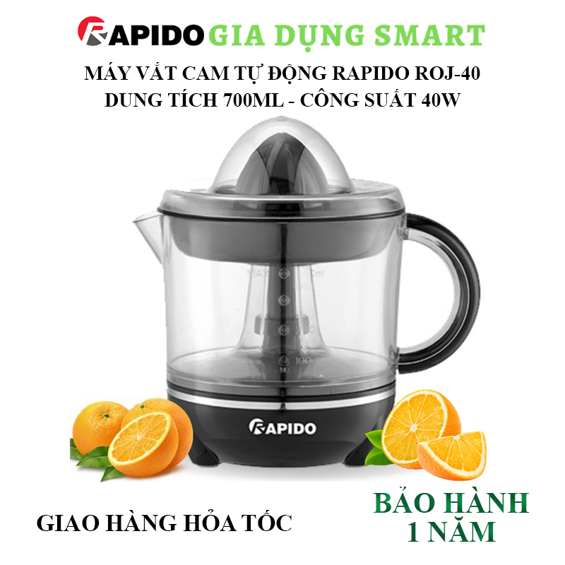 Máy vắt cam tự động Rapido ROJ-40 - Dung tích 700ml - Công suất 40W ...