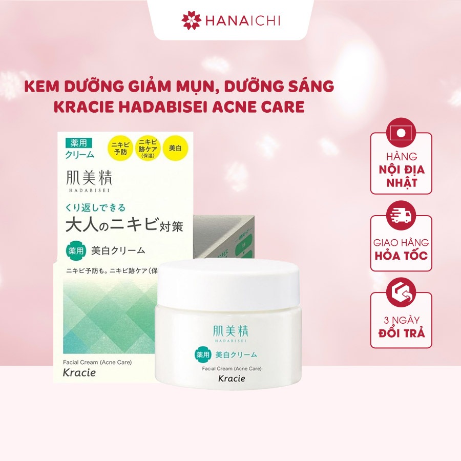 Kem dưỡng da mụn Kracie Hadabisei Facial Cream Acne Care trắng da 50g - Nội địa Nhật | Shopee ...