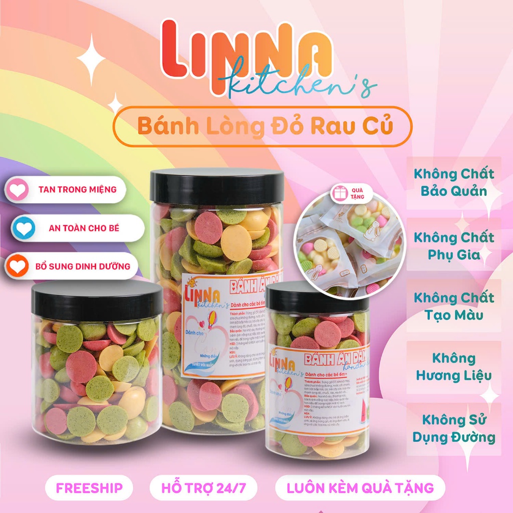 Bánh Ăn Dặm Cho Bé Vị Lòng Đỏ Rau Củ Bổ Sung Sắt Kẽm Và Selenium Cho Bé ...