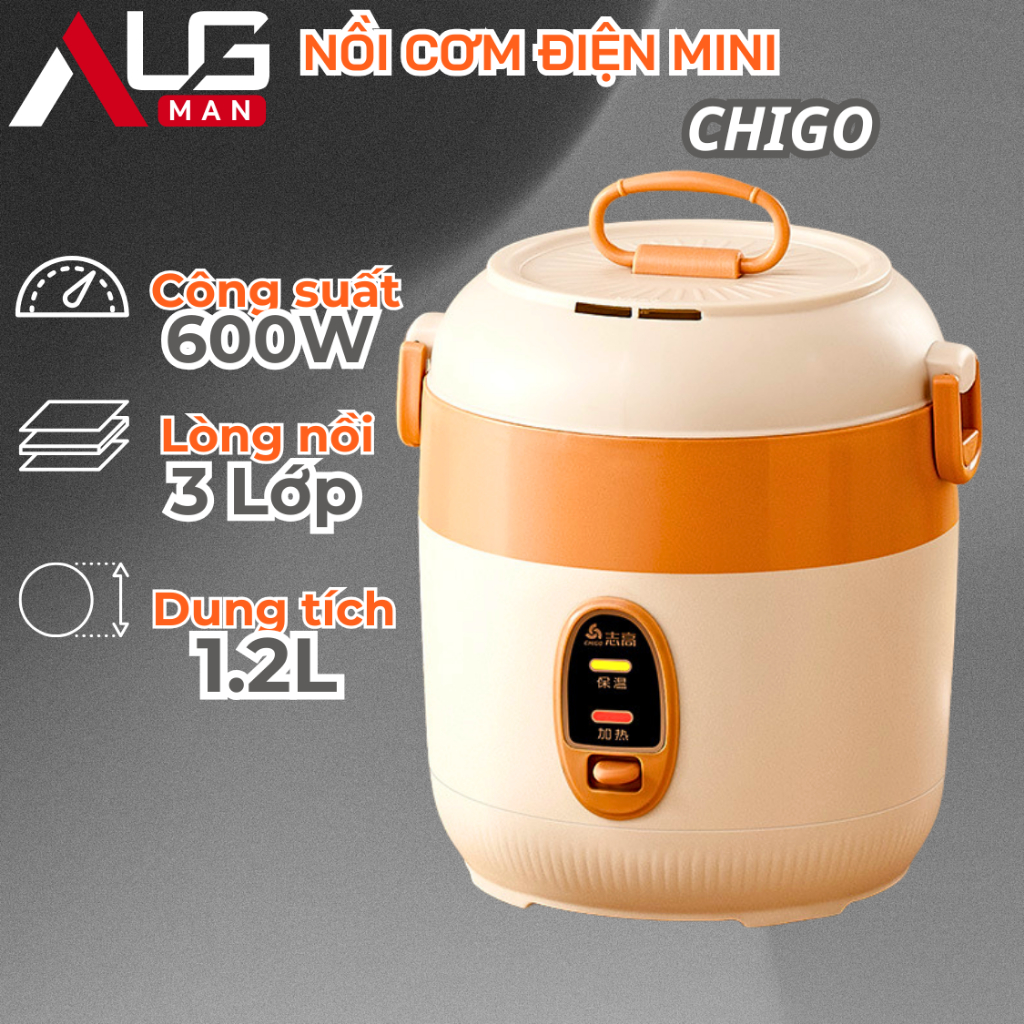 Nồi Cơm Điện Chigo Dung Tích 1.2L, Nồi Lấu Đa Năng, Nấu Cơm, Hầm Cháo, Hấp Xào Luộc Siêu Tiện ...