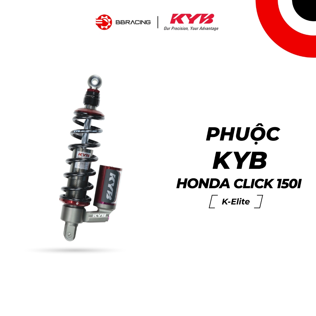 Phuộc sau KYB cho Click 150 - lò xo đen - Elite | Shopee Việt Nam