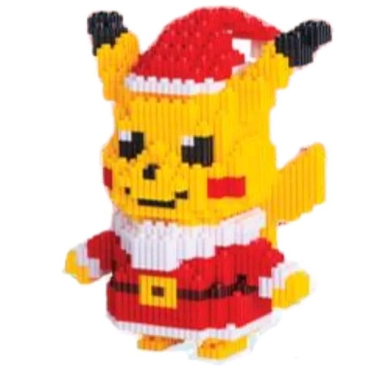 Lego Mô Hình 3D. Pikachu Noel. cao 18 cm.Tặng Keo-Đèn Và Búa Lắp Ráp ...