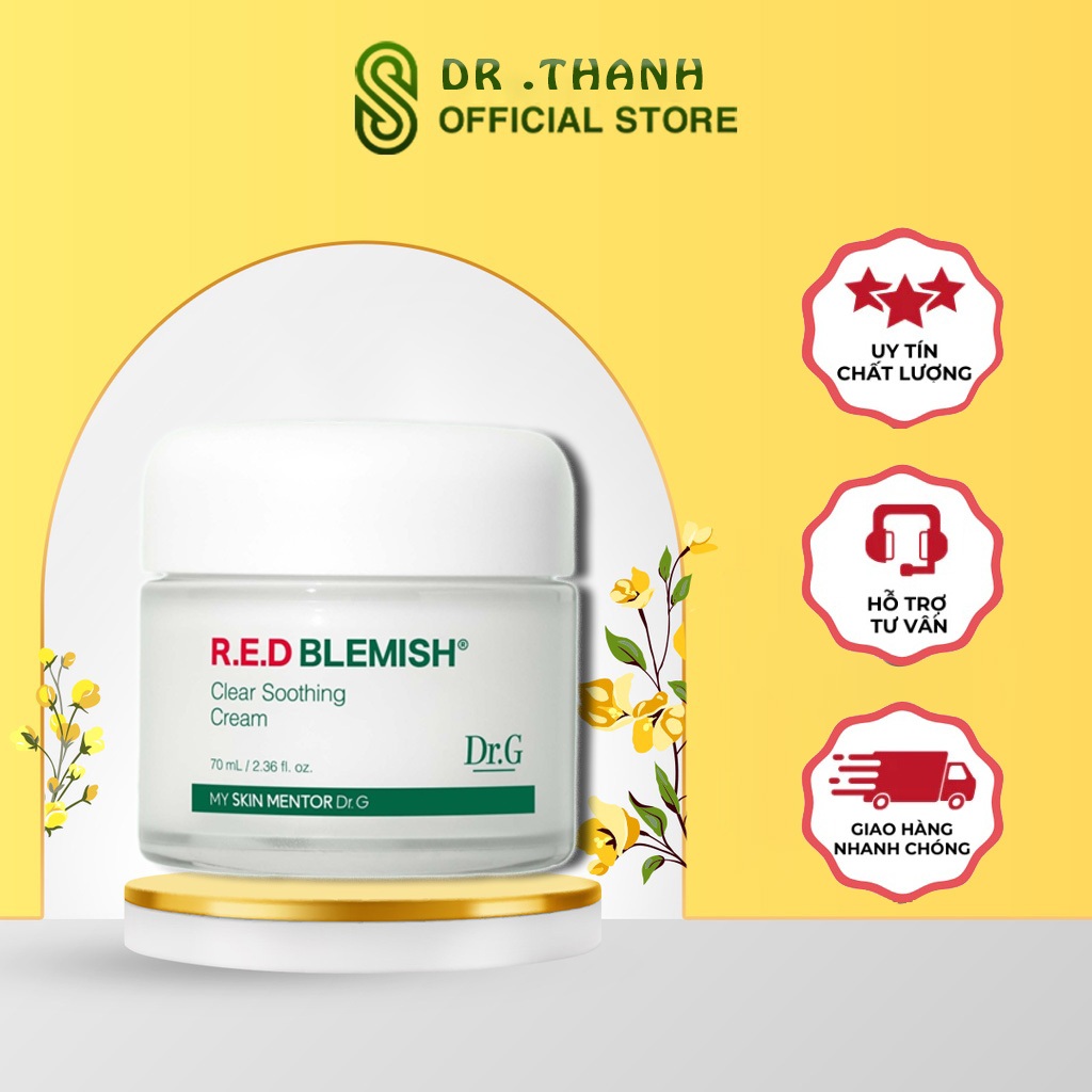 Kem Dưỡng Ẩm Làm Dịu Phục Hồi Da Dr.G DrG Red Blemish Clear Soothing Cream 70ml Không Gây Kích ...