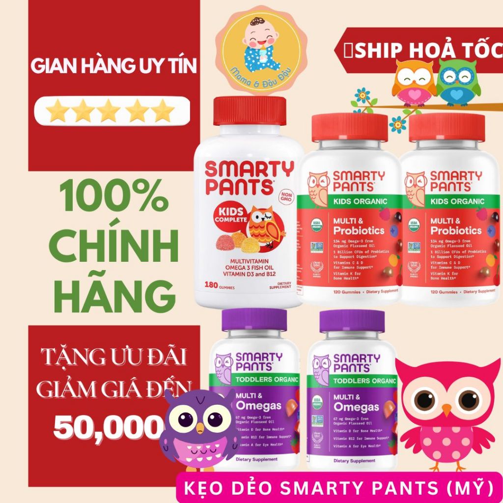 [Date 2026]Chính Hãng][Mỹ] Kẹo dẻo SMARTY PANTS gummies Multivitamin ...
