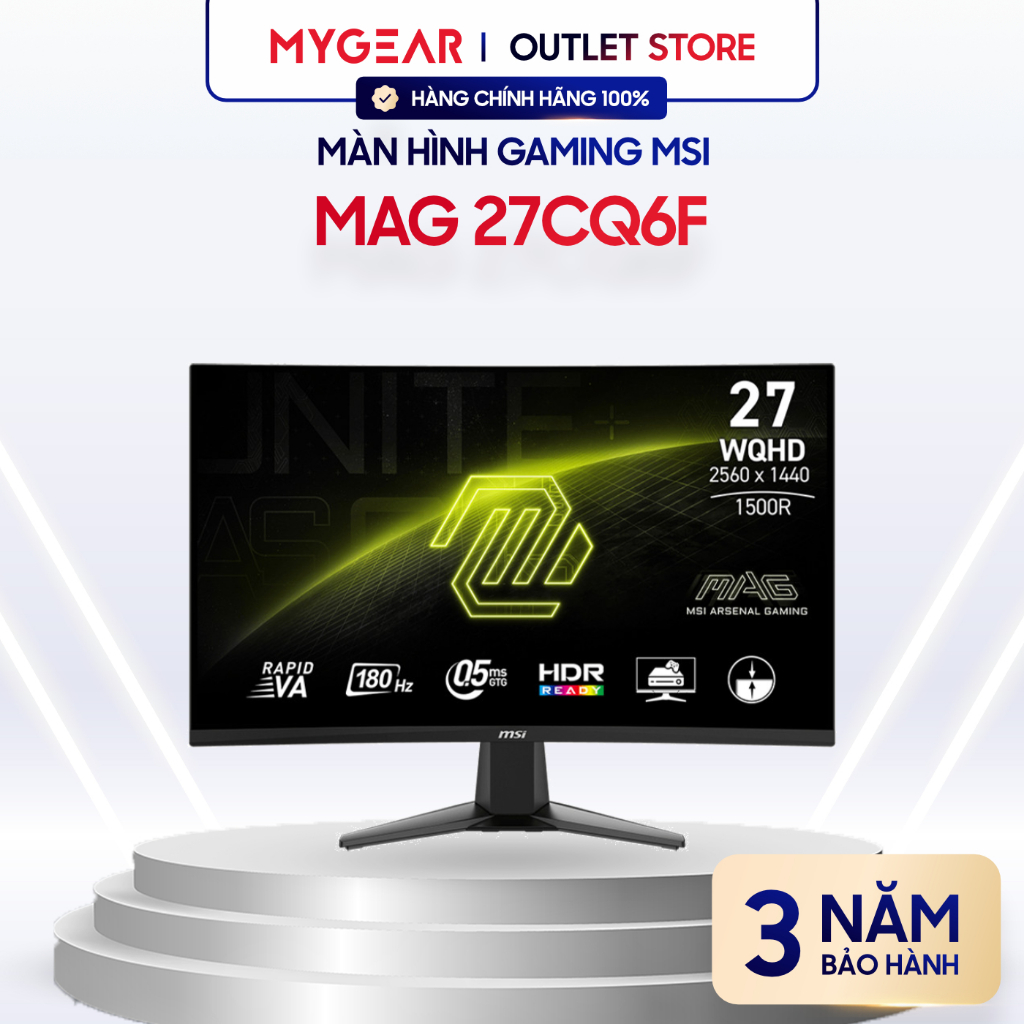 Màn hình - Monitor Gaming Cong MSI MAG 27CQ6F 27 Inch WQHD VA 180Hz ...