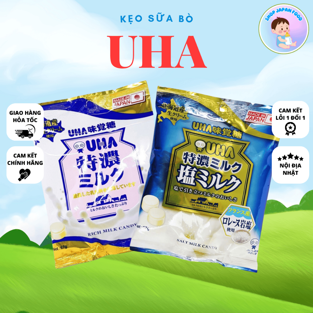 [DATE 2026] Kẹo Sữa Bò UHA Nổi Tiếng - Nội Địa Nhật | Shopee Việt Nam