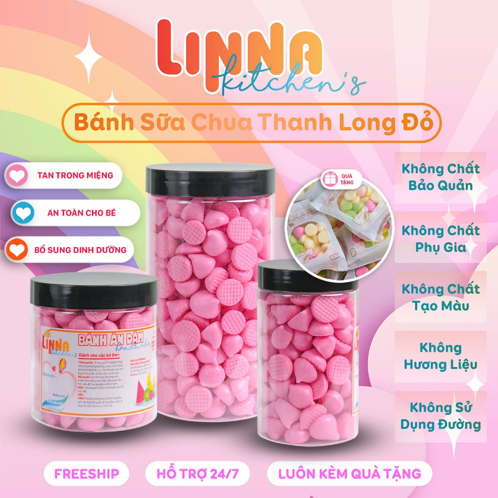 Bánh Ăn Dặm Cho Bé Vị Thanh Long Đỏ Cung Cấp Vitamin A, Vitamin C , Hỗ ...