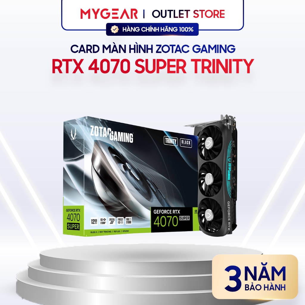 Card Màn Hình - VGA ZOTAC GAMING GeForce RTX 4070 Super Trinity Black ...