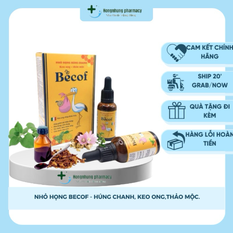 Nhỏ họng Becof - húng chanh, keo ong,thảo mộc. | Shopee Việt Nam