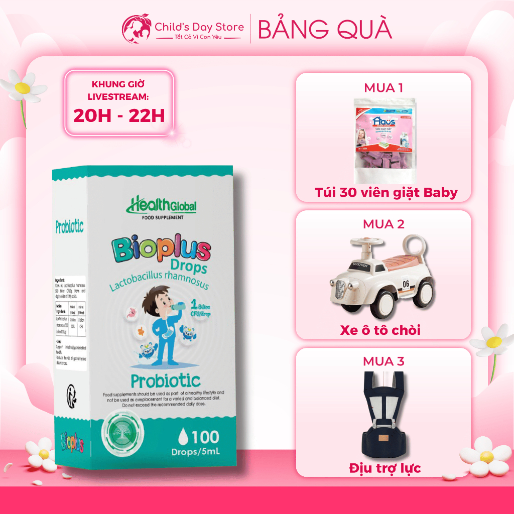 Men vi sinh Bioplus Drops HealthGlobal (MẪU MỚI)- Bổ sung lợi khuẩn ...