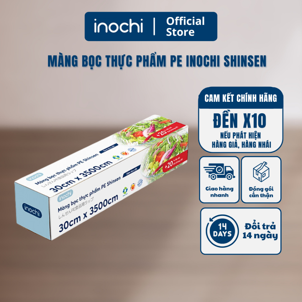 Màng bọc thực phẩm PE INOCHI Shinsen 30/45cm, đa dạng kích thước, an ...