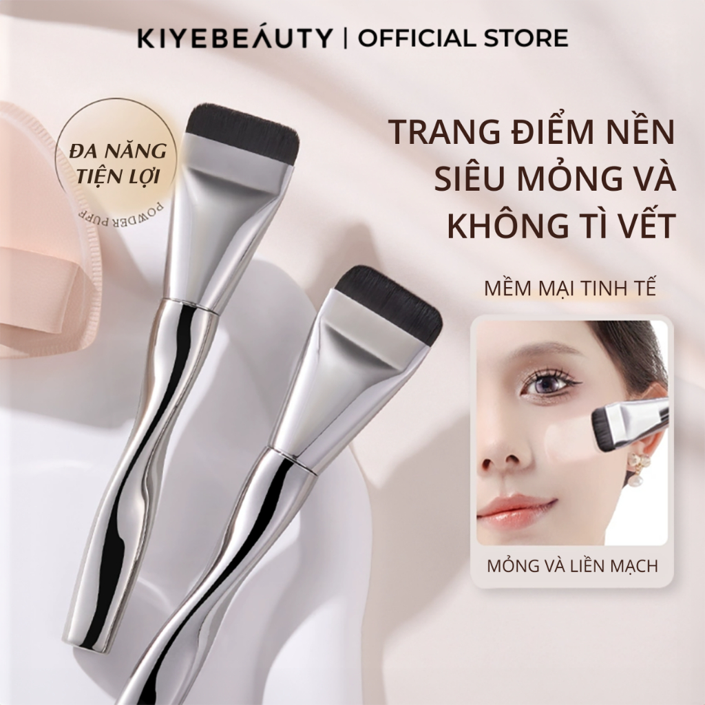 Cọ Tán Nền KIYE Đầu Dẹt Siêu Mỏng Giúp Tạo Lớp Nền Mịn Màng Không Để ...