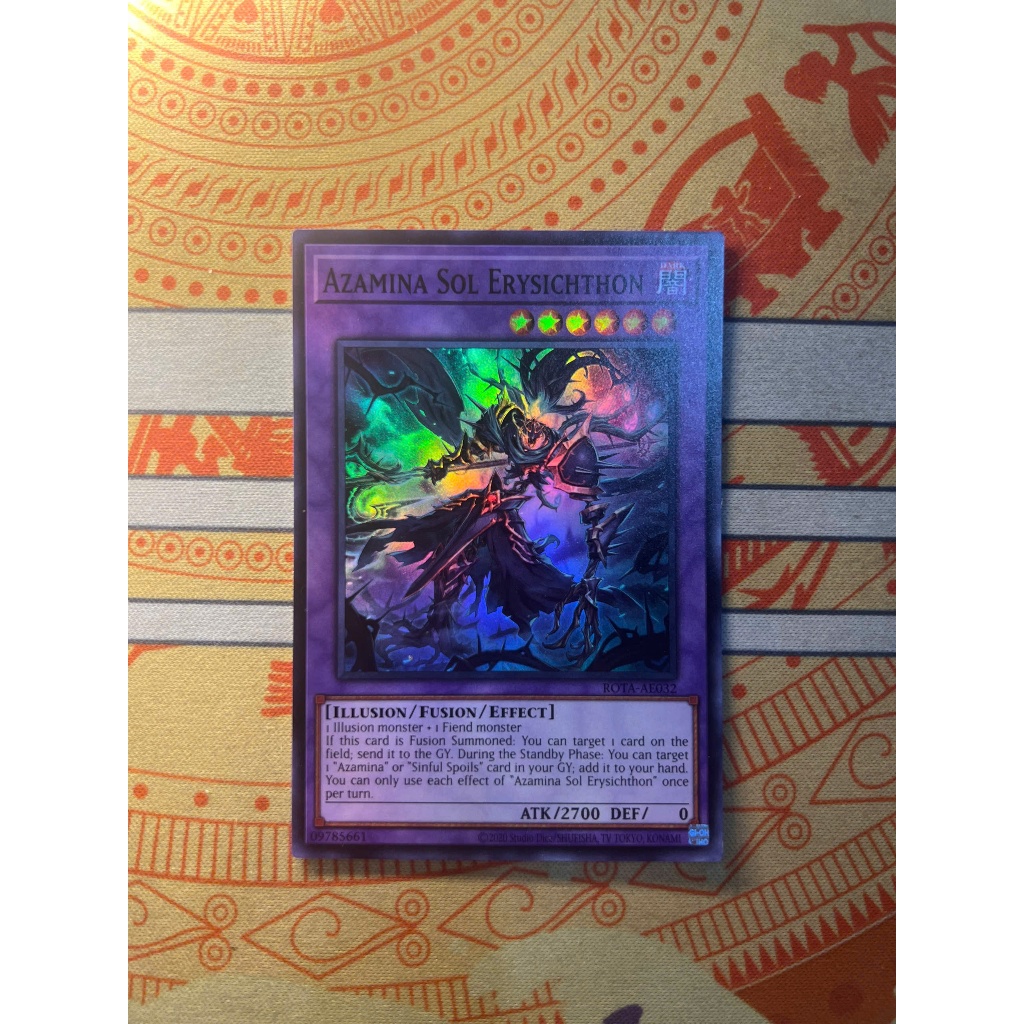 Thẻ Bài Yugioh chính hãng | Azamina Sol Erysichthon - Super Rare - AE | Shopee Việt Nam