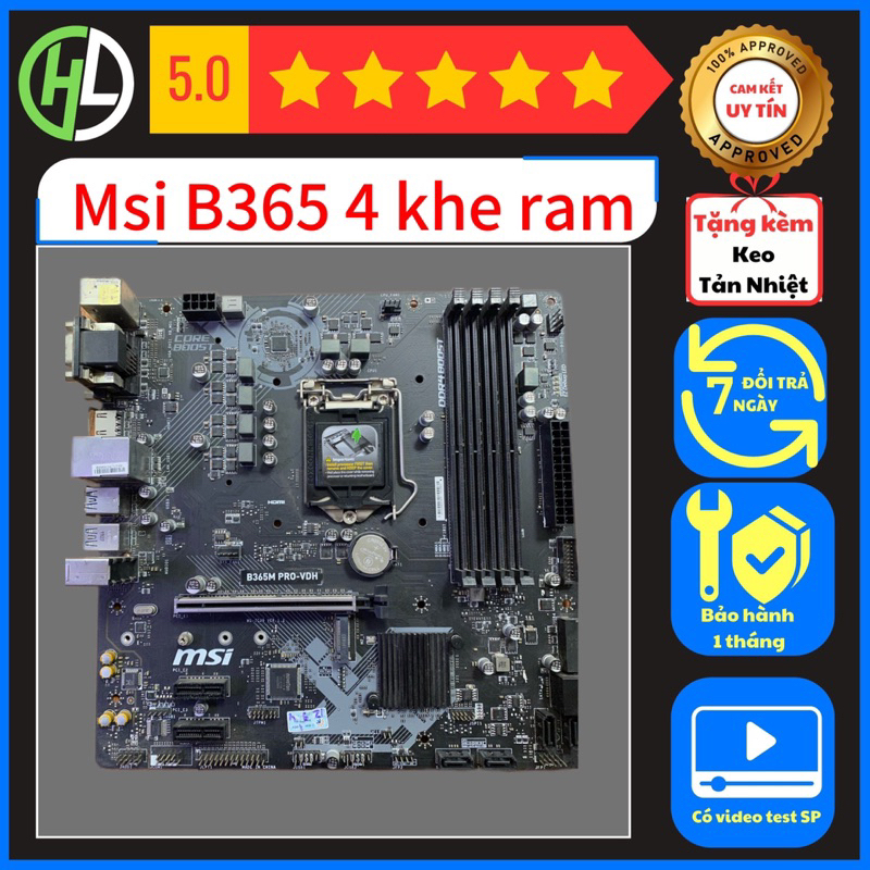 MAIN MSI B365M PRO CÁC MÃ GIÁ RẺ ĐỦ CHẶN TẶNG KEO TẢN NHIỆT | Shopee ...