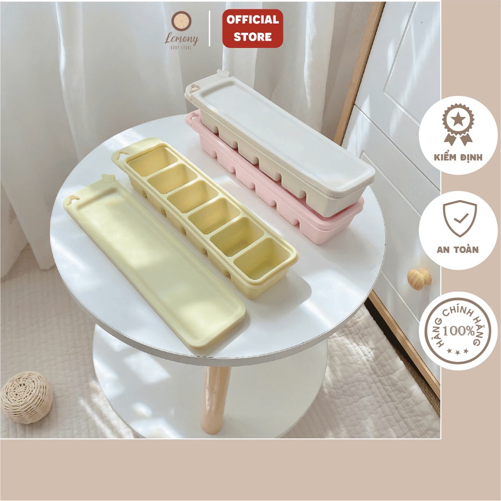 Khay trữ đông đồ ăn dặm cho bé Bar-rot, khay trữ đông Silicone cao cấp ...