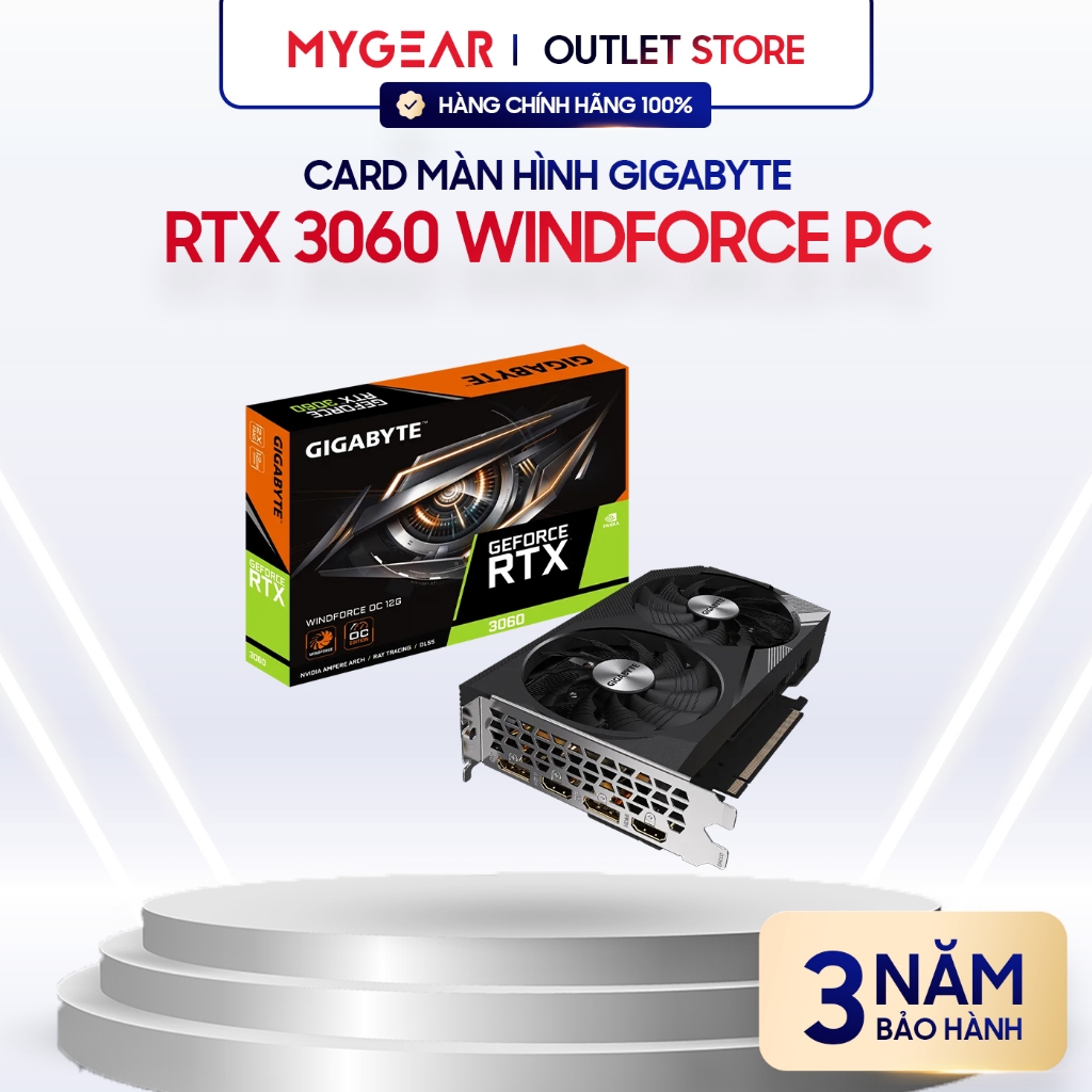 Card đồ họa VGA Gigabyte GeForce RTX 3060 WINDFORCE OC 12GB (N3060WF2OC ...