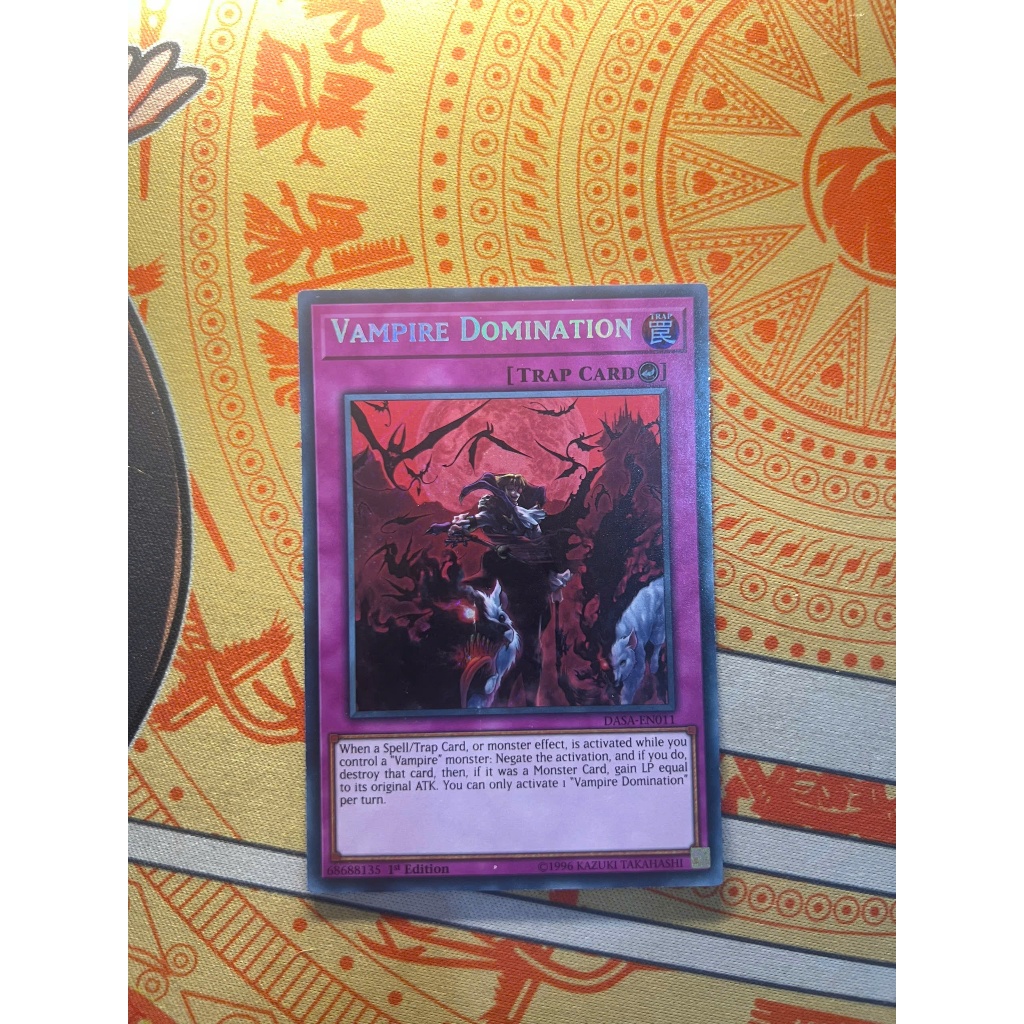 Thẻ Bài Yugioh chính hãng | Vampire Domination - DASA-EN011 - Secret Rare 1st Edition | Shopee ...