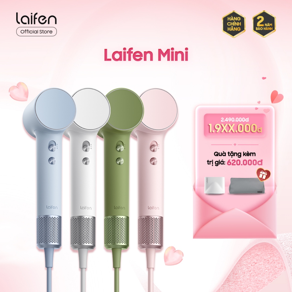 Máy sấy tóc 𝗟𝗮𝗶𝗳𝗲𝗻 𝐌𝐢𝐧𝐢 ion âm tốc độ cao, điều khiển nhiệt độ thông minh | Bảo hành chính hãng ...