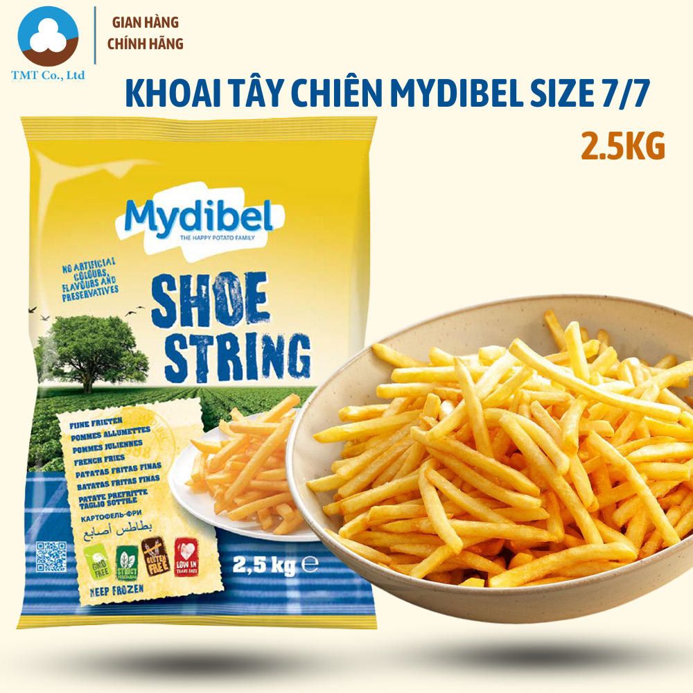 Khoai tây chiên đông lạnh Mydibel cắt Shoe String 7/7 Date 13.07.25 ...