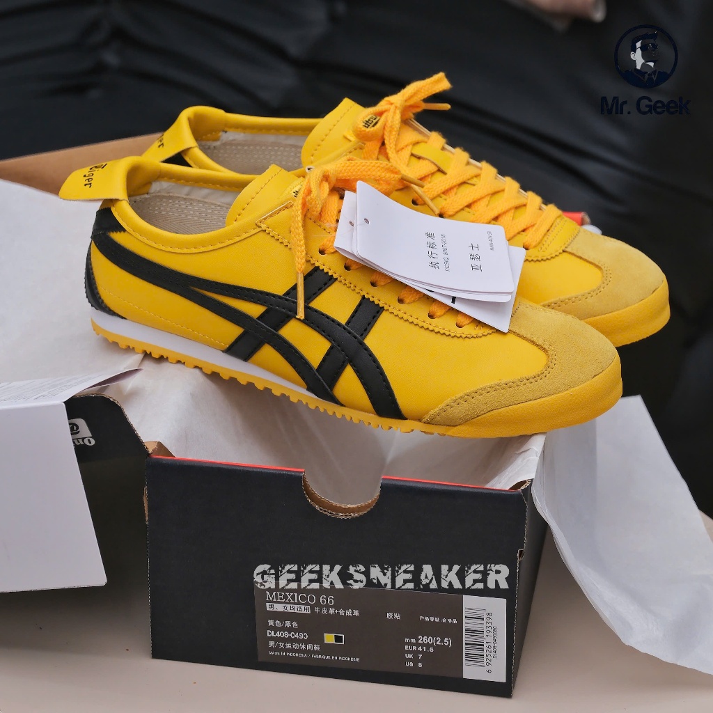 [GeekSneaker] Giày Sneaker Onit.suka Tiger Mexico 66 Đen Vàng ( Black ...