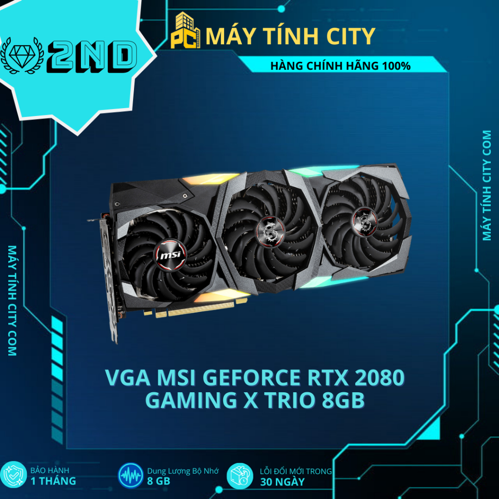 VGA MSI GeForce RTX 2080 GAMING X TRIO 8GB - 2ND(Bảo Hành 1 Tháng) | Shopee Việt Nam