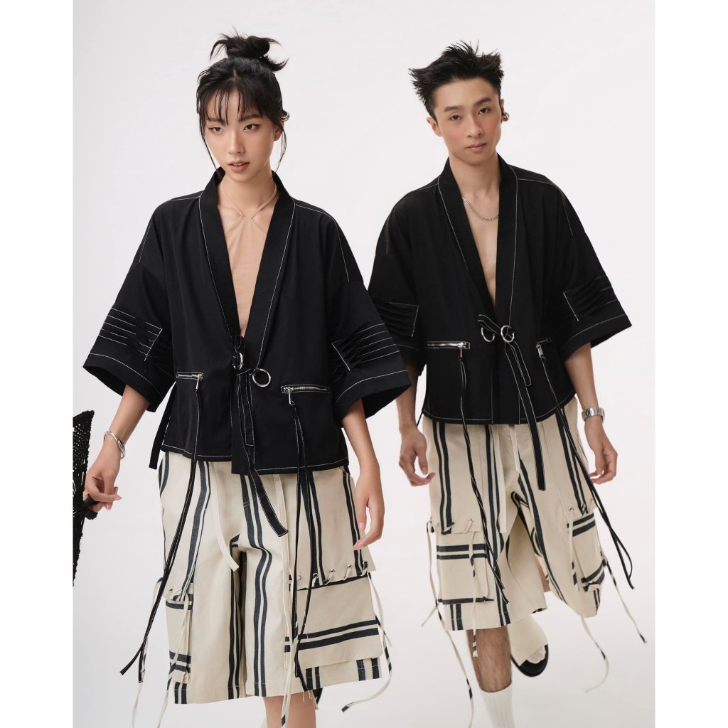 HYMAISON LOOKBOOK T12 | Zipper Kimono AW24 x Kanma Shorts AW24 | Shopee ...