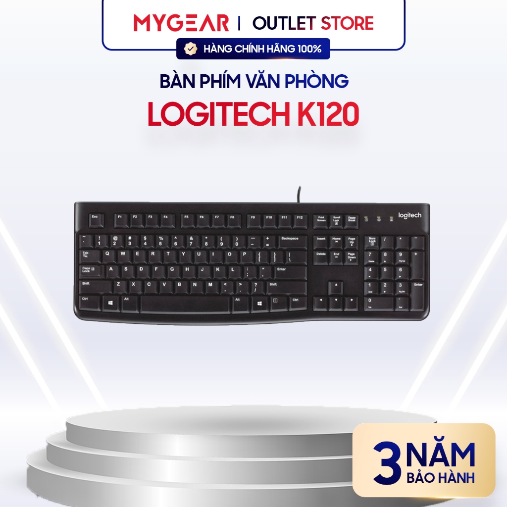 Bàn phím có dây văn phòng giá rẻ Logitech K120 - New Chính Hãng | Shopee Việt Nam