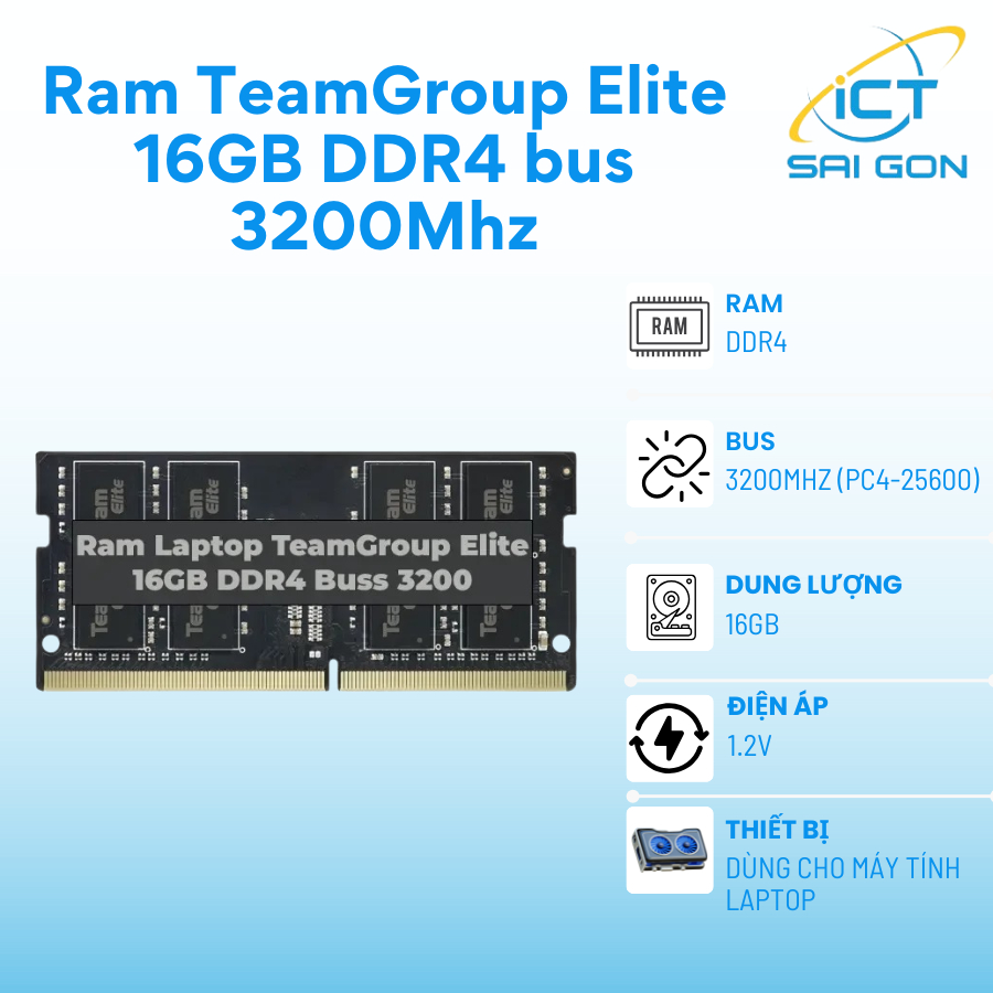 Ram laptop TeamGroup Elite 16GB DDR4 bus 3200Mhz | Shopee Việt Nam