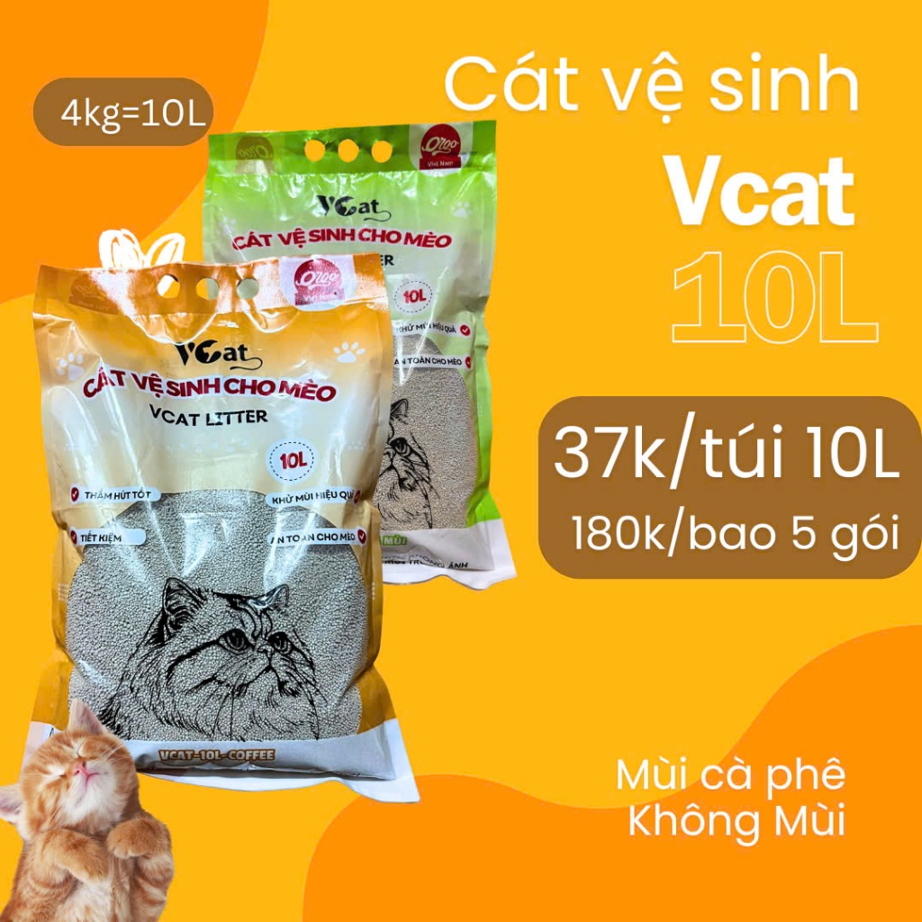 VCAT CÁT VỆ SINH CHO MÈO TIẾT KIỆM VÓN ĐỀU KHÔNG HAO CÁT 4KG | Shopee ...