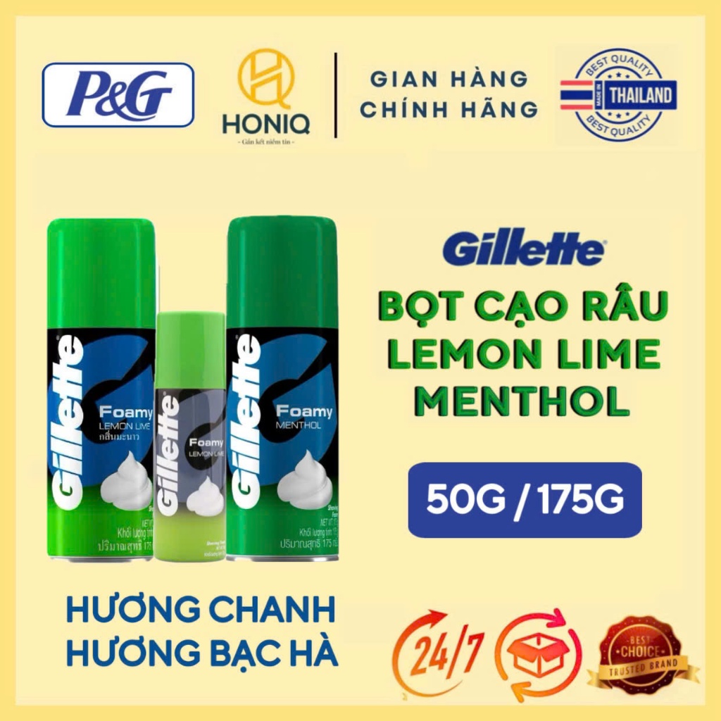 Bộ Bọt Cạo Râu Gillette Hàng Chính Hãng Các Size (50g/ 175g) | Shopee Việt Nam