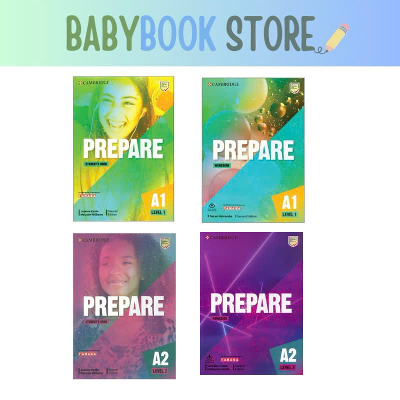 Sách - Giáo trình Prepare A1, A2 - bộ 2 quyển - in offset - tặng file ...
