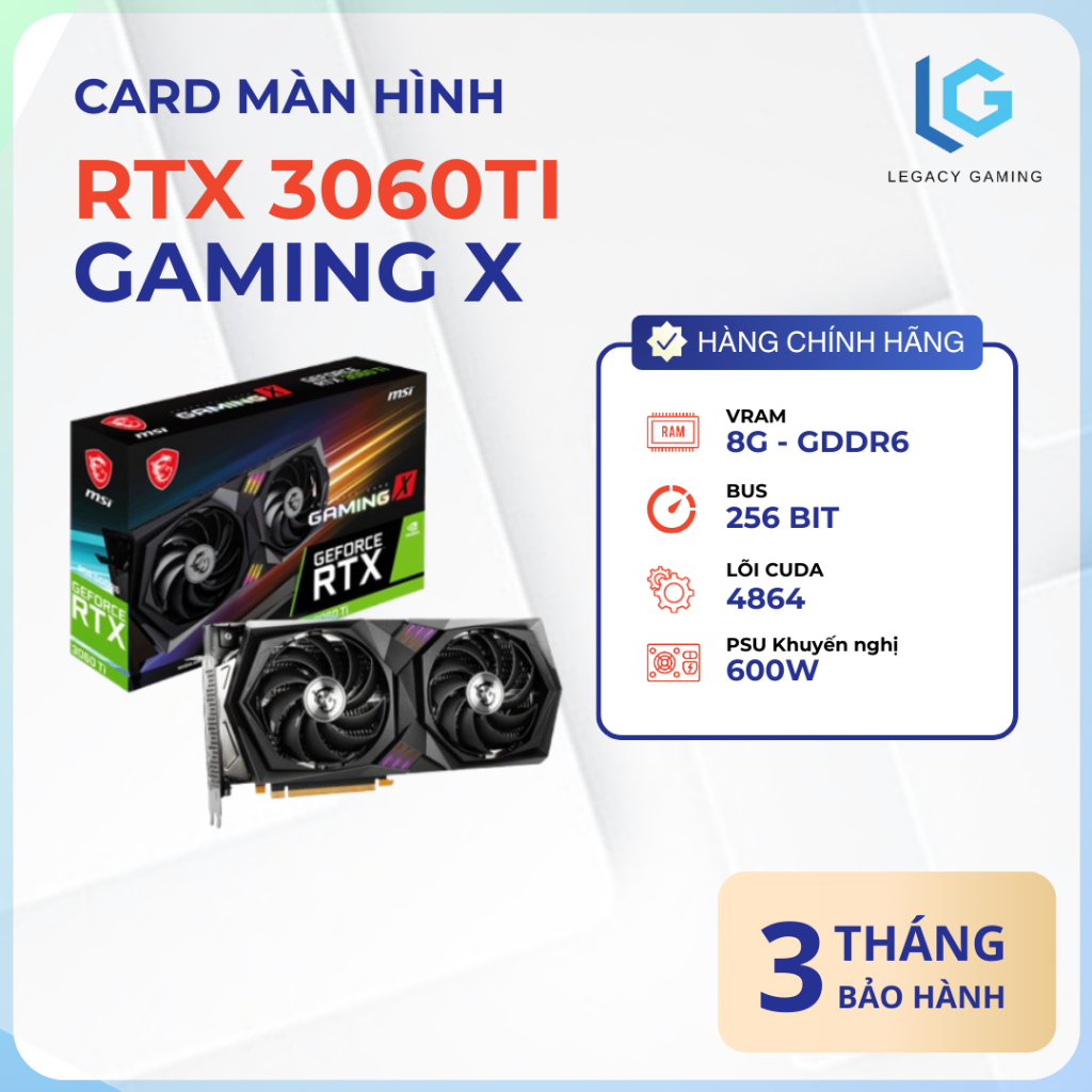 VGA Card màn hình RTX 3060Ti Msi Gaming X - Chính hãng | Shopee Việt Nam