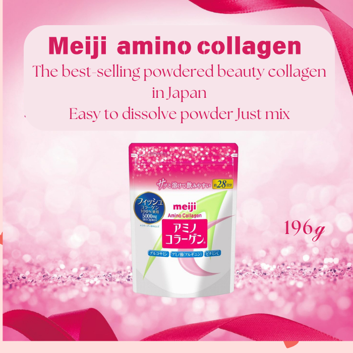 [Chính Hãng] Meiji Amino Collagen – Bổ Sung Collagen Dạng Bột Từ Nhật Bản – Hộp 28 Ngày (196g ...