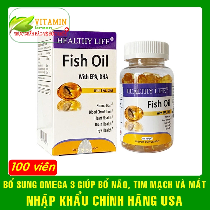 Healthy Life Fish Oil Viên Uống Dầu Cá Bổ Sung Omega 3 DHA EPA | Nhập ...