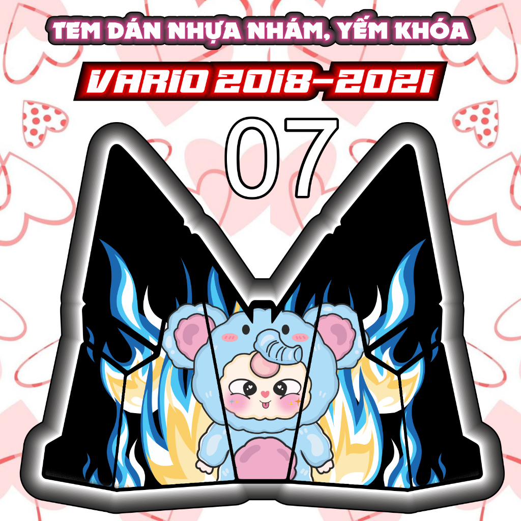 Tem dán trang trí chống trầy yếm nhựa nhám baby three labubu gấu quỷ ...