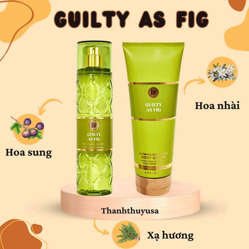 [ GUILTY AS FIG ] Body Mist Xịt Thơm Toàn Thân Bath & Body Works ...