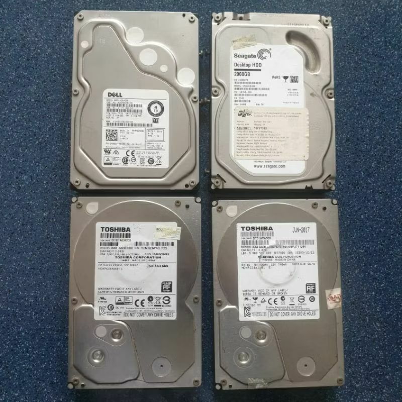 Ổ cứng HDD 1TB 2TB 3TB 4TB Seagate, Toshiba, Dell..., Zin tháo máy cũ (dùng cho đầu thu camera ...