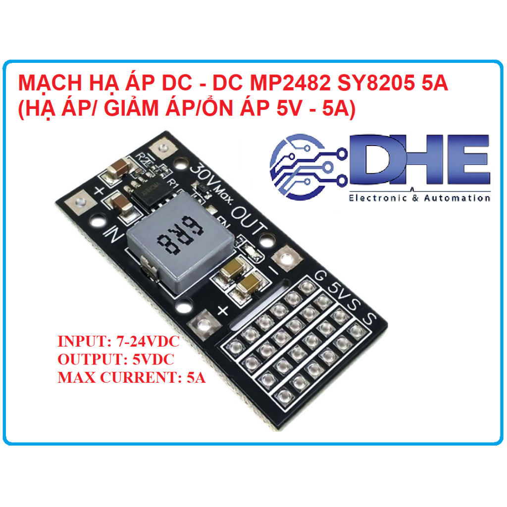 MẠCH HẠ ÁP DC DC MP2482 SY8205 5A (HẠ ÁP/ GIẢM ÁP/ỔN ÁP 5V - 5A ...