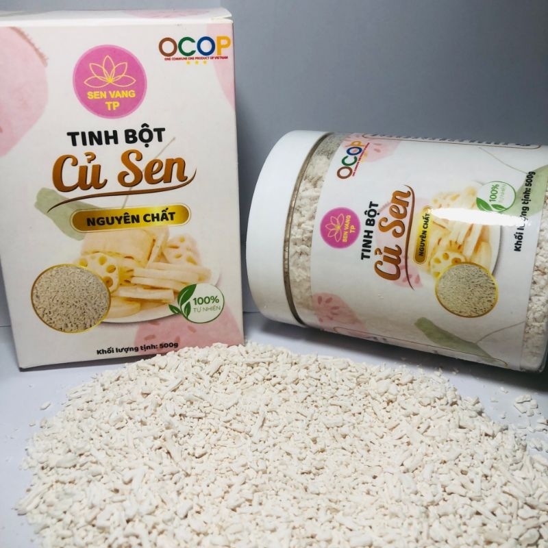 Tinh bột củ sen nguyên chất 500gr- HTX Sen Vàng TP | Shopee Việt Nam