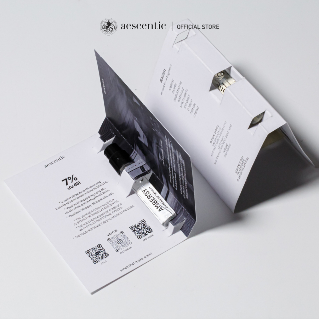 Mini sample card - Card nước hoa mùi hương lôi cuốn dung tích 3ml ...