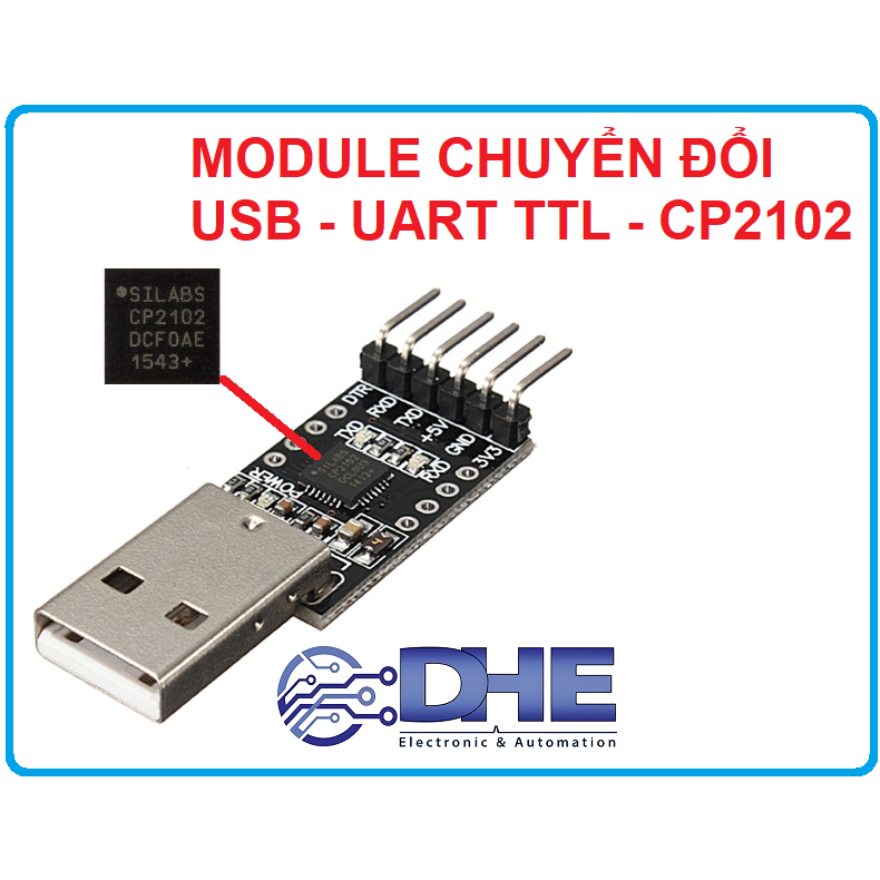 MODULE CHUYỂN ĐỔI USB - UART TTL, CHIP CP2102 RA 6 CHÂN | Shopee Việt Nam