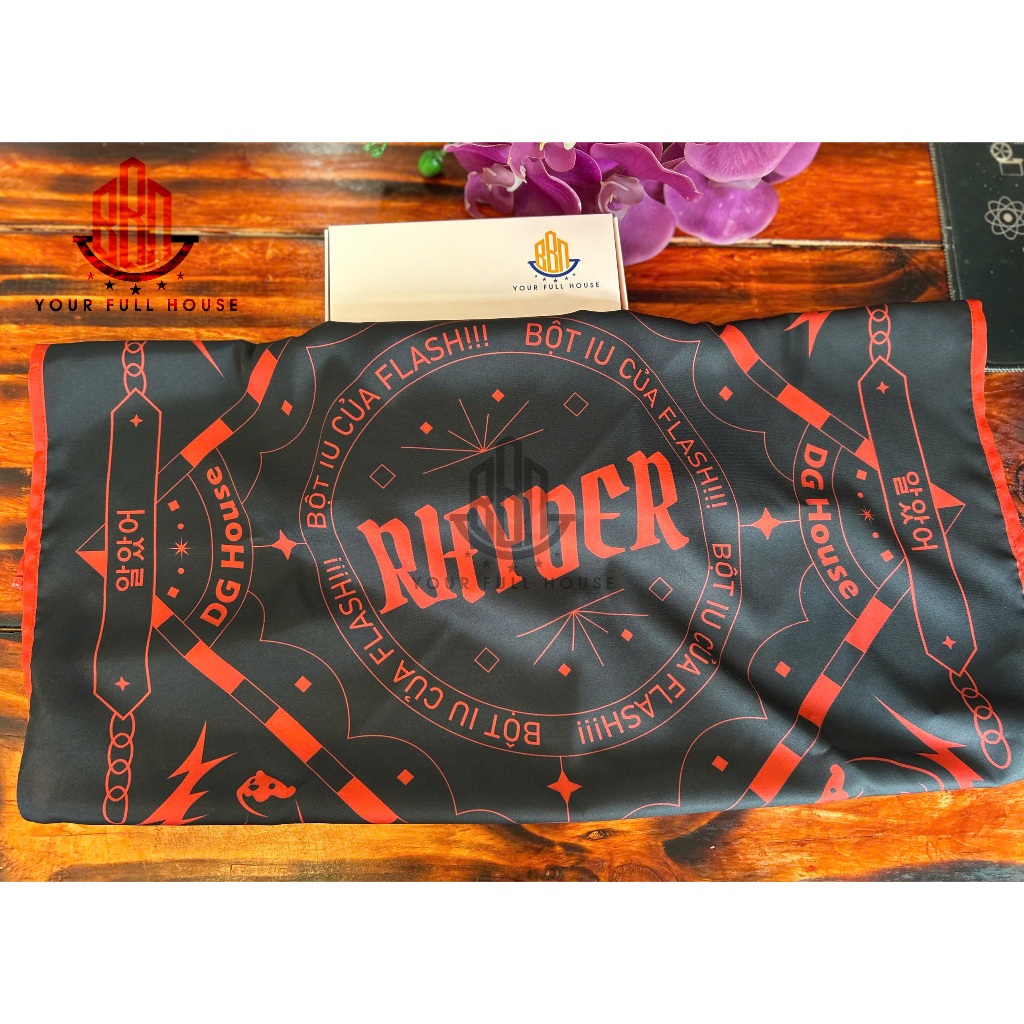 KHĂN BANDANA DG house Rhyder QUANG ANH Flash, BBN Your Full House, lụa ...