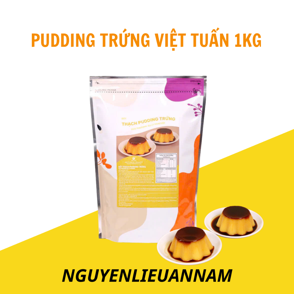 [BEST CHOICE] Bột PUDDING TRỨNG Việt Tuấn túi 1kg nấu pudding thơm ngon ...