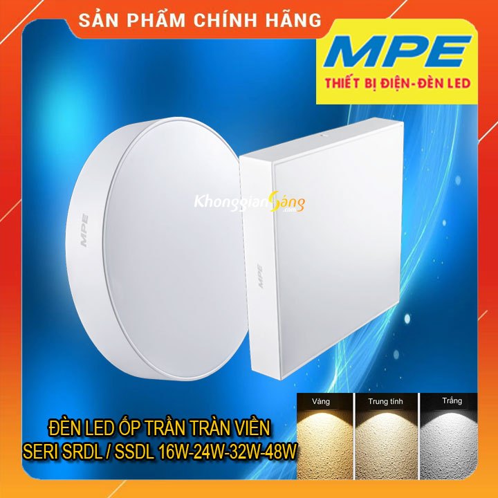 [CHÍNH HÃNG] ĐÈN LED ỐP NỔI TRÒN VUÔNG TRÀN VIỀN MPE SERI SRDL | SSDL ...